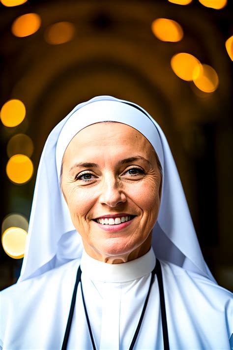 Download Nun Happy Portrait Royalty Free Stock Illustration Image