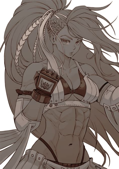 Female Fighter And Female Grappler Dungeon And Fighter Drawn By