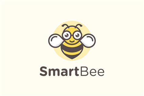 Cute Mascot Bee Smart Geek Logo Graphic By Sorestudios · Creative Fabrica