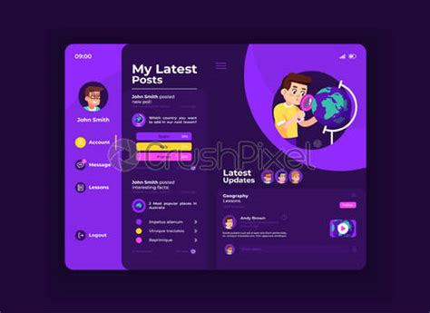 My Smart Home Tablet Interface Vector Template Mobile App Page Stock Vector 2266842 Crushpixel