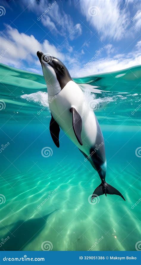 Commerson Dolphin Dancing Kawaii Vector Illustration Cartoondealer