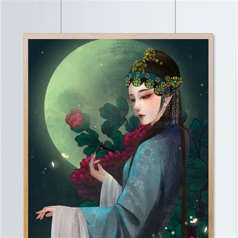 国潮插画戏曲京剧国潮国粹免费下载插画图片3543像素 千图网