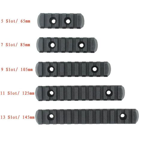 5 Piece Polymer M Lok Picatinny Adapter Rails Neonsales