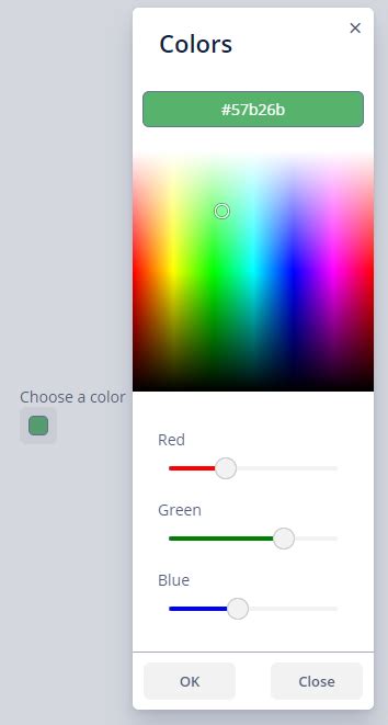 Colorpicker 调色板 Jmix 文档