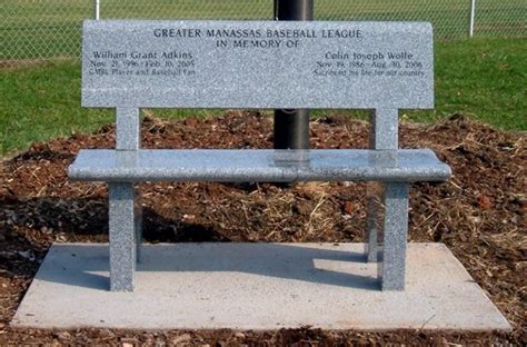 Custom Granite Memorial Bench Manassas Va Kline Memorials