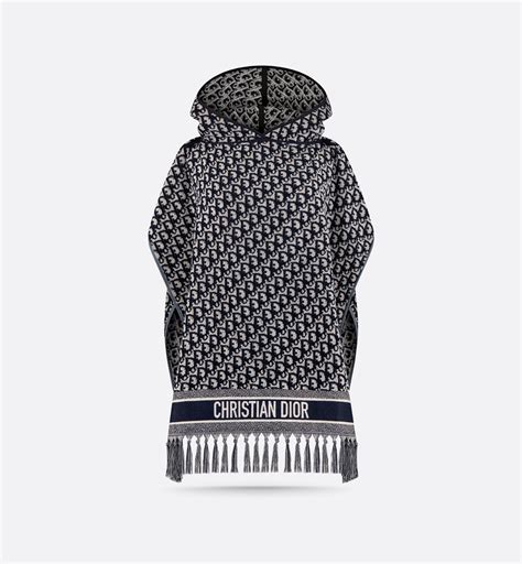 Dior Oblique 連帽斗篷 海軍藍棉 Dior