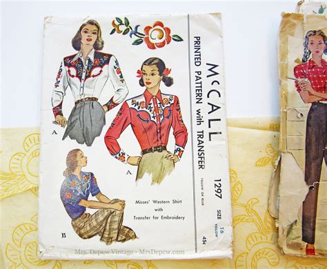 Vintage Western Wear Sewing Patterns Vintage Western Wear Patterns