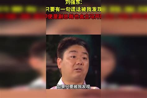 刘强东只要有一句谎话被我发现即使是副总裁我也会立马开除 谎话 刘强东