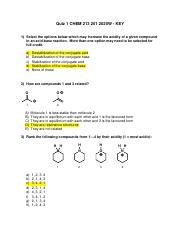 CHEM W Quiz ANSWER KEY Pdf Quiz CHEM W KEY Select The Options