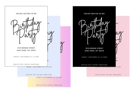 Demure Birthday Party Invitation Personalized Customizable Digital