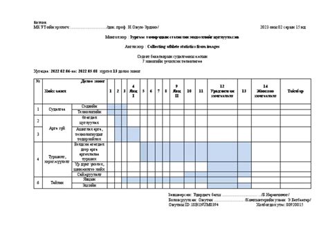 Бакалаврын судалгааны ажлын үечилсэн төлөвлөгөө 2022 2023 Pdf