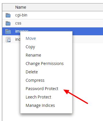 Password Protect Directories In CPanel