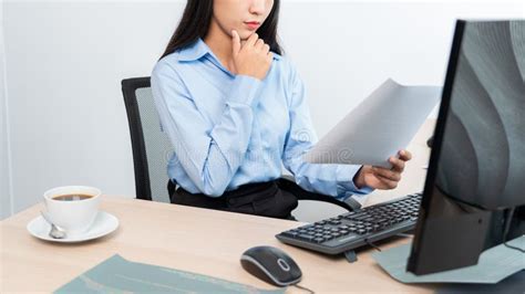 Asian Woman Programmer Typing Source Code With Computer Pc For