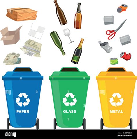 Trash Electronic Recycling Bin Stock Vector Images Alamy