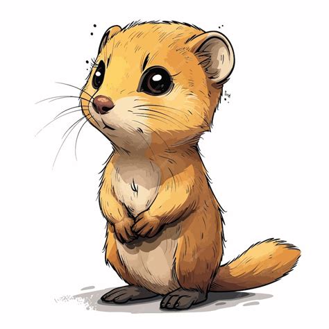 Premium Vector Weasel Vector Cute