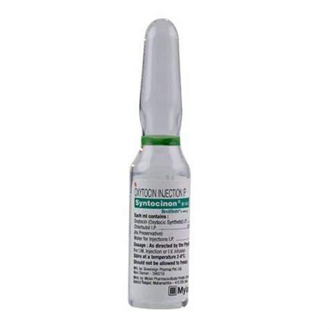 Syntocinon Injection 100 Iuml Packaging Size 3 Ml At Rs 1050piece In Nagpur