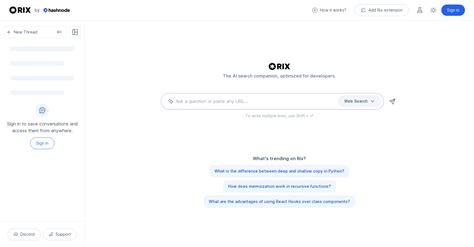 hashnode rix and 37 other ai tools for search engine