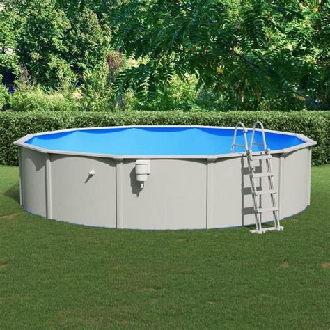 Möbelando Rundpool Pölich Bh 550x120 Cm Aus Metall Kunststoff In Grau
