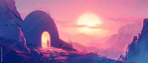 Resurrection And Second Coming Of Christ Bright Light Background With