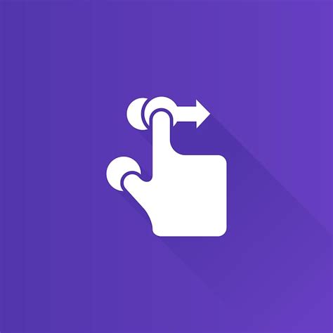 Dedo gesto plano color icono larga sombra vector ilustración Vector
