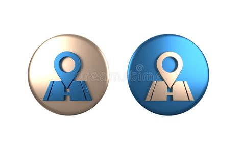 Colorful Map Pin Icon Isolated On White Background Navigation Pointer Location Map Gps