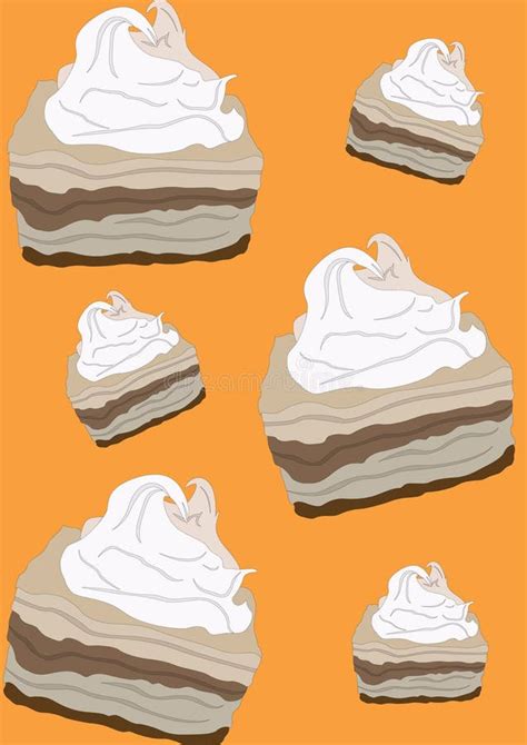 Cake Slices Background Vector Illustration Decorative Design Stock Vector Illustration Of