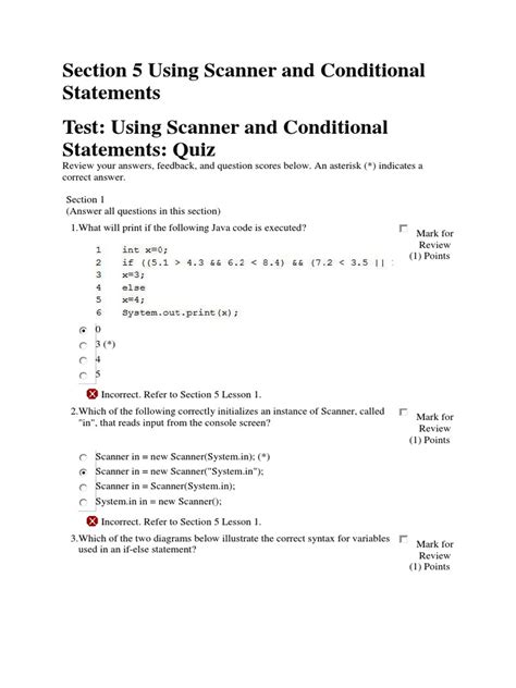Section 6 Using Scanner And Conditional Statements Download Free Pdf Control Flow Computer