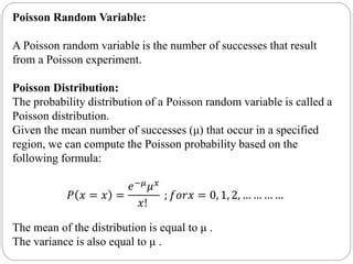 Poisson Probability Distribution PPTX