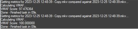 Using Nmkoder Vmaf Scoring For Two Identical Copies When Using Vmaf 06