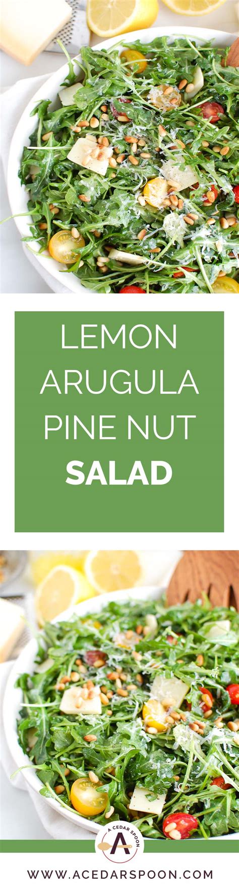 Lemon Arugula Salad Recipe With Parmesan Cheese A Cedar Spoon
