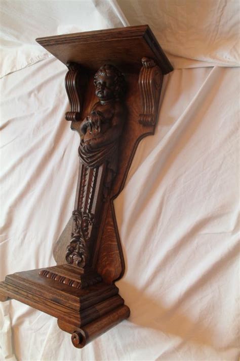 Carved Oak Figural Cherub Plant Stand From Bandcantiques On Ruby Lane