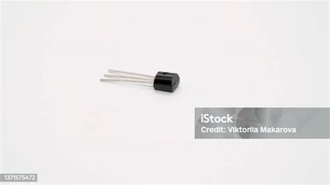 Temperature Sensor Electronic Component On White Background Isolated