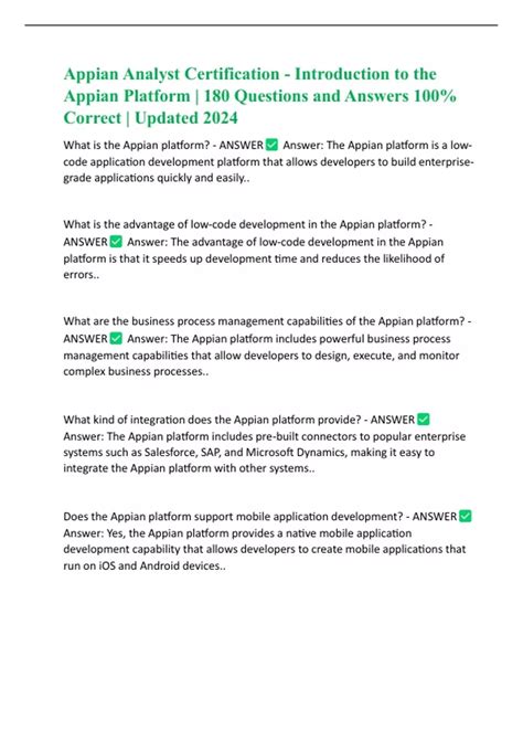 Appian Analyst Certification Introduction To The Appian Platform