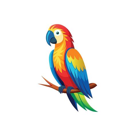 Vibrant Parrot Perch A Stunning Illustration Design 56439637 Vector Art