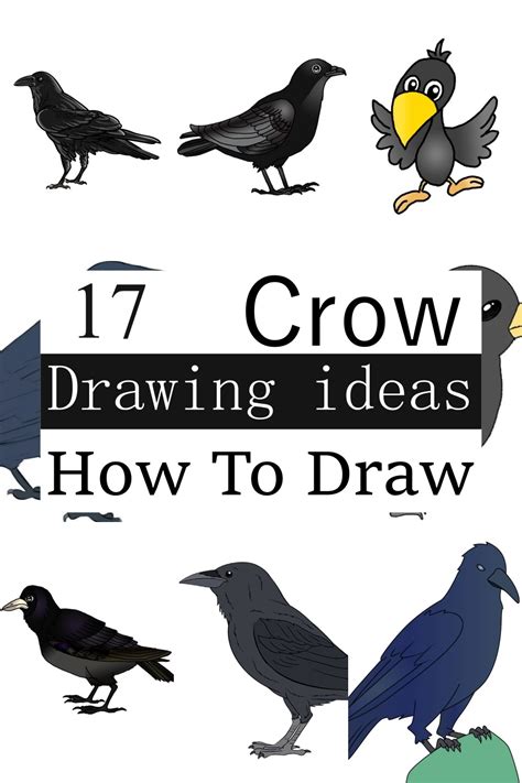 17 Crow Drawing Ideas How To Draw Crow Diyscraftsy