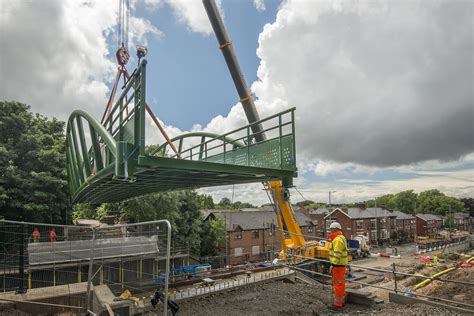 Eric Wright Civil Engineering Lift A57 Foot And Cycle Bridge Into Place