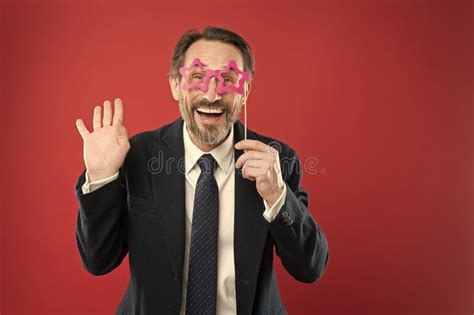 Perfect For Corporate Party Handsome Mature Man Wear Fake Glasses