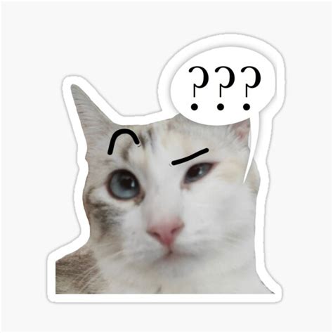 Pegatina For Sale Con La Obra Gato Meme Levantar Ceja De AmaroNeko