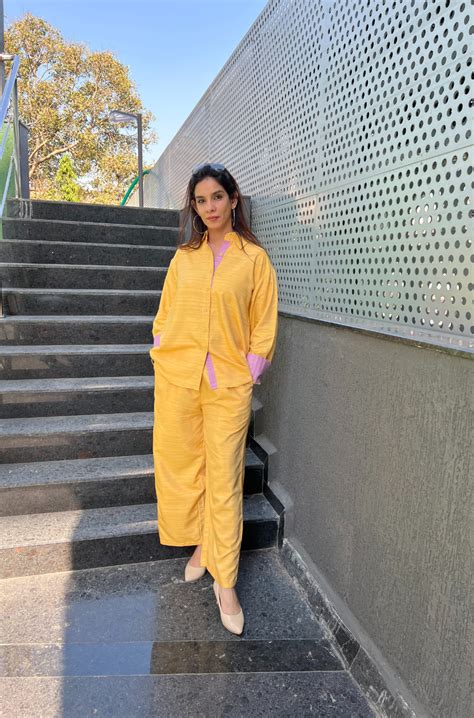 Oh My Co Ord Yellow Co Ord Set Ishnya