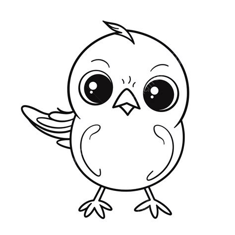 귀여운 아기 새 색칠 페이지 기본 간단한 귀여운 만화 새 개요 흰색 배경에 고립 어린이 색칠 페이지 Png 일러스트 및 이미지 에 대한 무료 다운로드 Pngtree