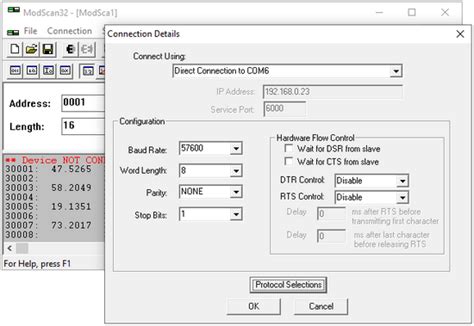 การเชื่อมต่อผ่านทาง Modbus Serial Rs232485 Wisco Industrial Instruments