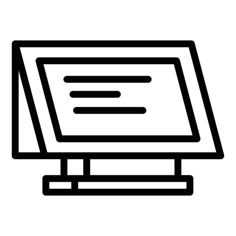 Store Pos Machine Icon Outline Vector Screen Point 14940791 Vector Art