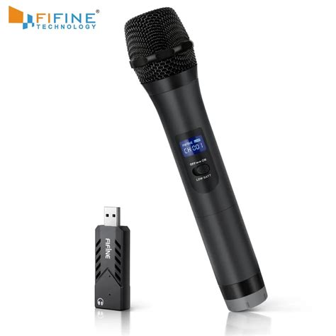 Fifine Wireless Uhf Handheld Dynamic Microphone With Usb Receiver