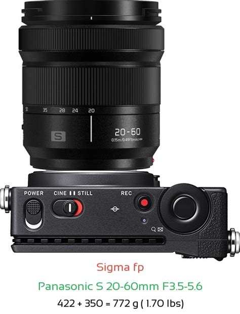 Sigma Fp Camera And Panasonic S 20 60mm F35 56 Lens