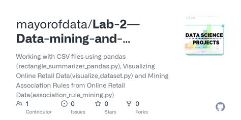 Github Mayorofdatalab 2 Data Mining And Association Rule Working