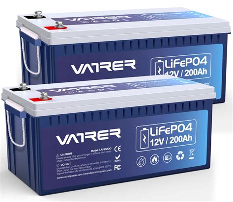 Buy 2pack 12v 200ah Plus Low Temp Cutoff Lifepo4 Lithium Battery With