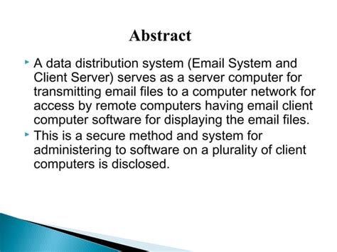 Email Client Server System Ppt