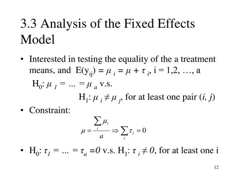 Ppt Chapter 3 Experiments With A Single Factor The Analysis Of