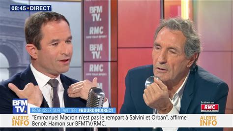 Benoît Hamon face à Jean Jacques Bourdin en direct