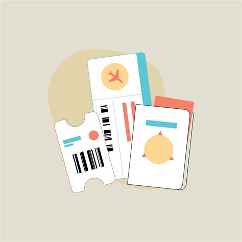 Airport Boarding Pass Vector Illustration Airplane Ticket Boarding